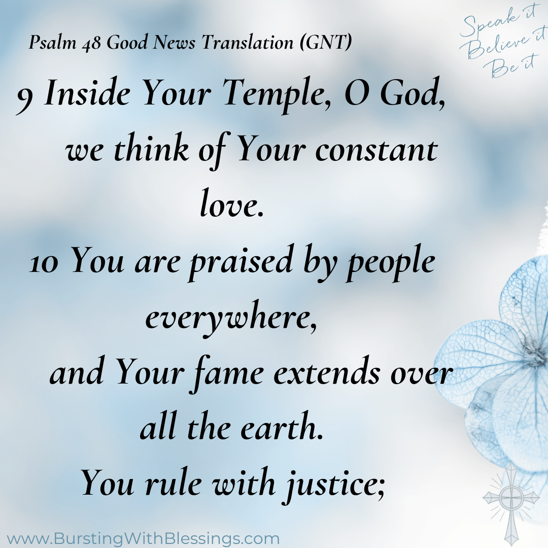 What Do You Constantly Think Of: Psalm 48:9-10