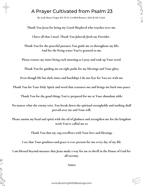 Praying Psalm 23: How To Pray